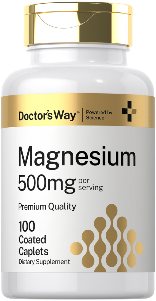Magnesium 500mg per serving | 100 Caplets